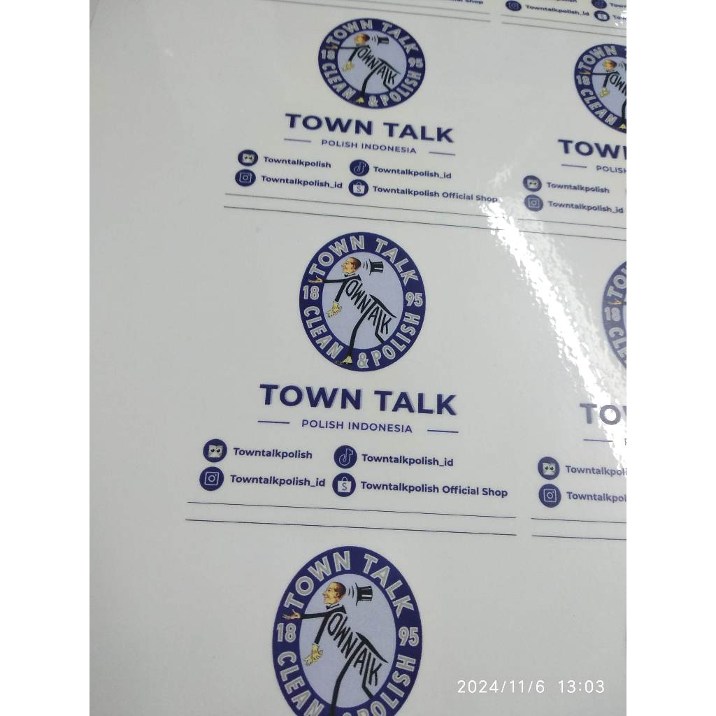Jual Sticker Vynil Transparan Label Persegi atau Kotak Tahan Air ...
