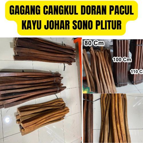 Jual Gagang Cangkul Pacul Doran Cangkul Bahan Kayu Johar Sono Plitur ...