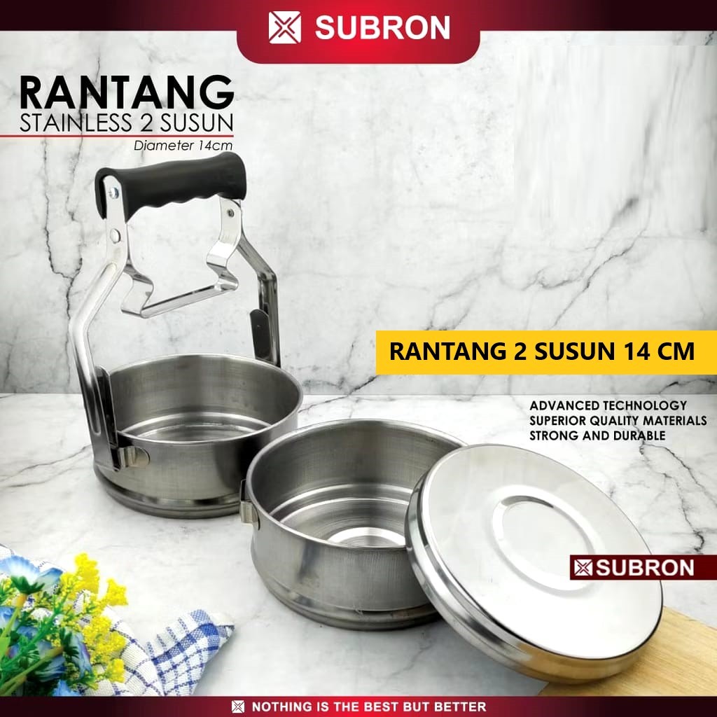 Jual Rantang SUBRON stainless 2 susun diameter 14cm tempat bekal makan ...