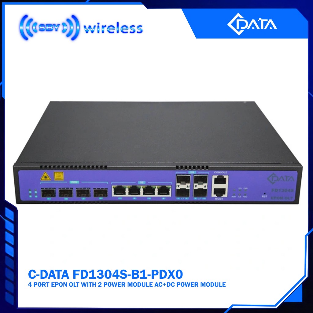 Jual C-Data FD1304S-B1 EPON OLT (Non SFP) L3 4PON AC+DC Power CData OLT ...