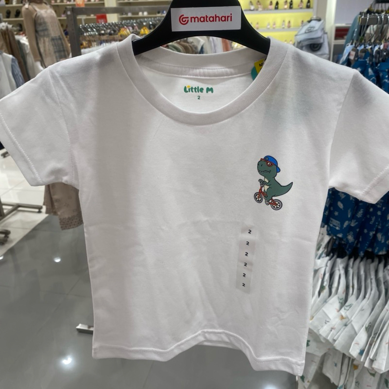 Jual T-shirt / kaos anak LITTLE M usia 2-6 tahun motif simpel keren ...