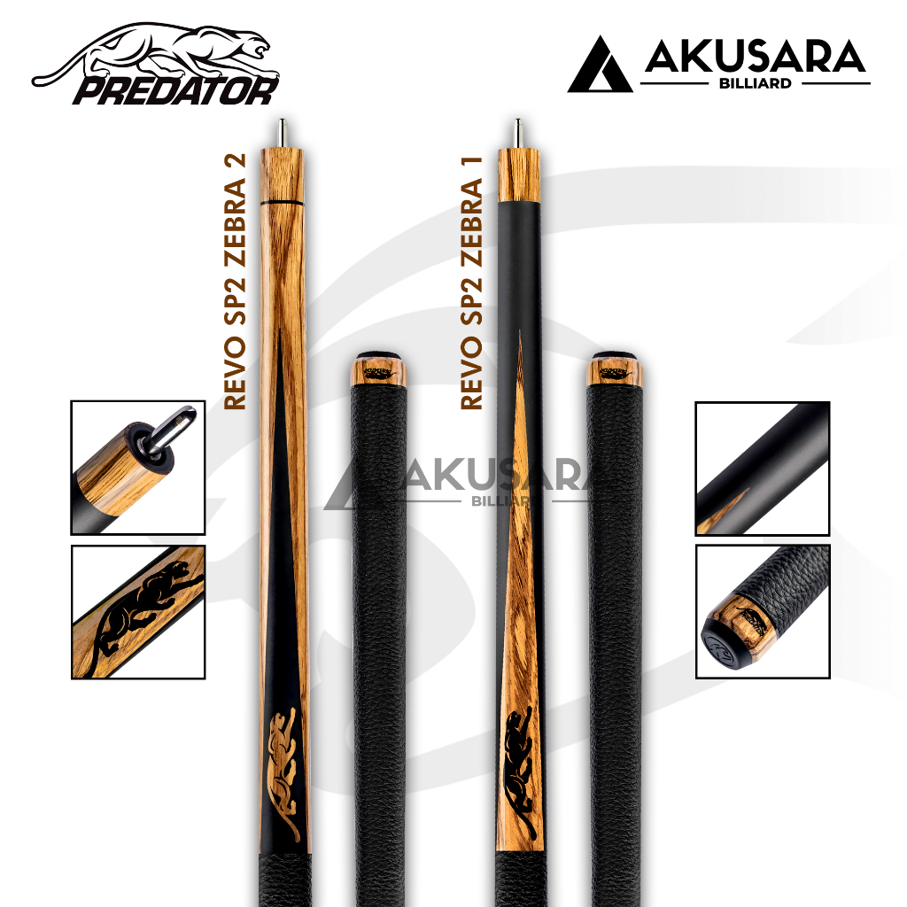 Jual Predator Revo SP2 Zebra Butt Only Stick Billiard | Shopee Indonesia