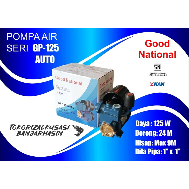 Jual Pompa air NATIONAL GOOD OTOMATIS GP125 AUTO / pompa air rumah ...