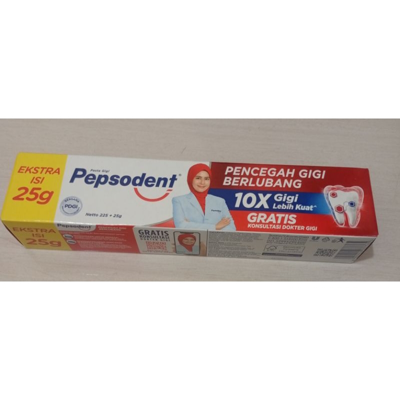 Jual PEPSODENT EXTRA (Netto 225+25g) pencegah gigi berlubang | Shopee ...