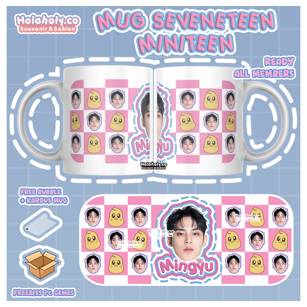 Jual Gelas SEVENTEEN Mug SEVENTEEN SVT Miniteen (READY) (COD) Gelas ...