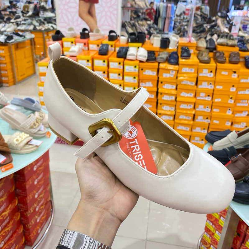 Jual Triset sepatu pantofel wanita heels tahu / hak tahu original ...