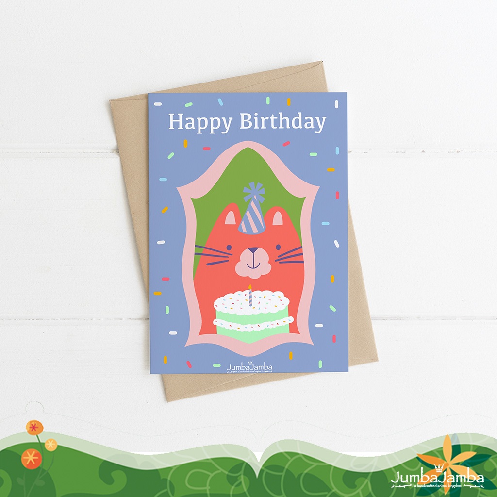 Jual Jumba Jamba Kartu Ucapan Selamat Ulang Tahun A6 - Kitty Cat And ...