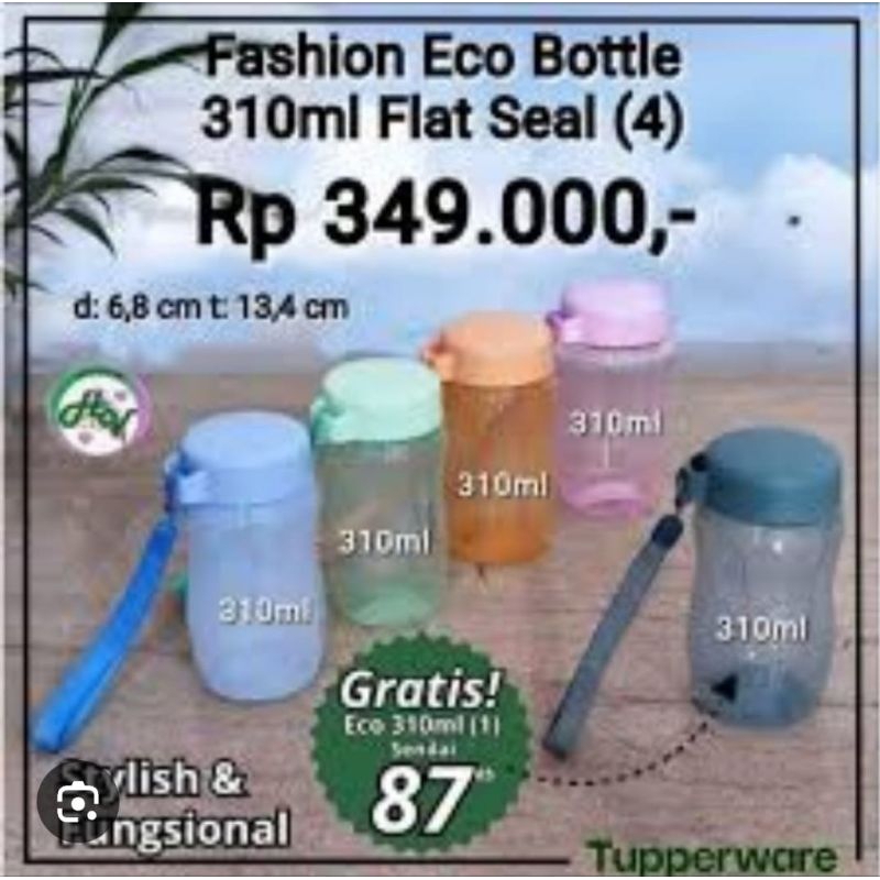 Jual FASHION ECO BOTTLE 310ml botol tupperware | Shopee Indonesia