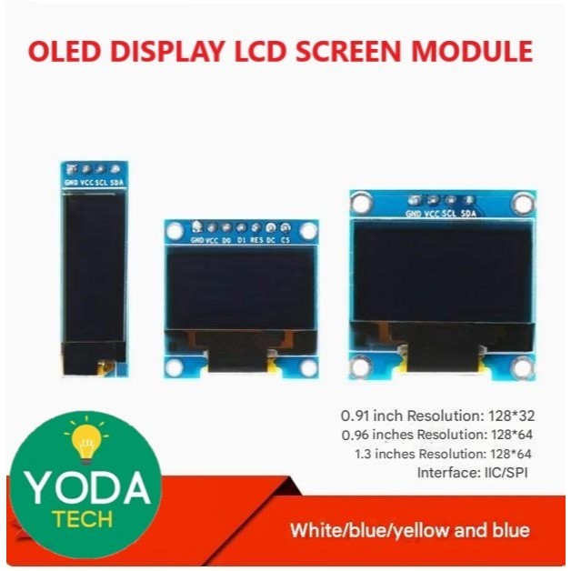 Jual Display LCD Screen Module IIC/SPI LCD Serial Port Screen (8614 ...