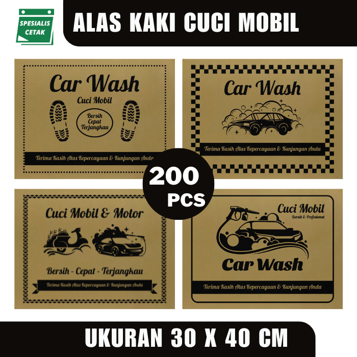 Jual OBRAL ISI 200 LEMBAR KERTAS ALAS KAKI CUCI MOBIL DESIGN PREMIUM ...