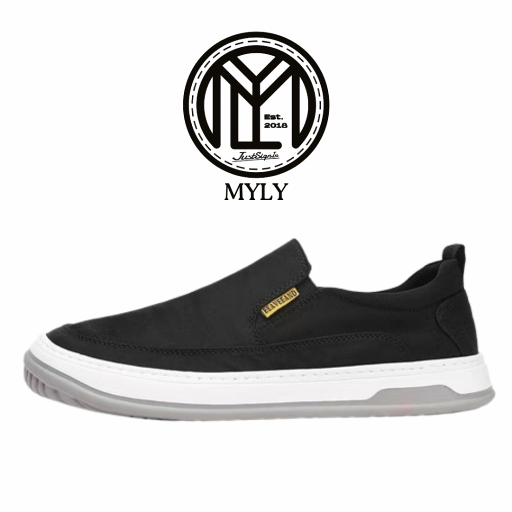 Jual MYLY Sepatu Miles Hitam Dan Abu Bahan Kanvas | Shopee Indonesia