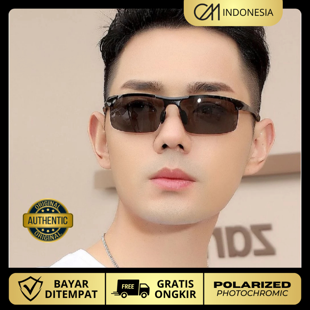 Jual Kacamata Anti UV400 Polarized Photochromic Pria Wanita Original Anti Silau Siang Malam ...