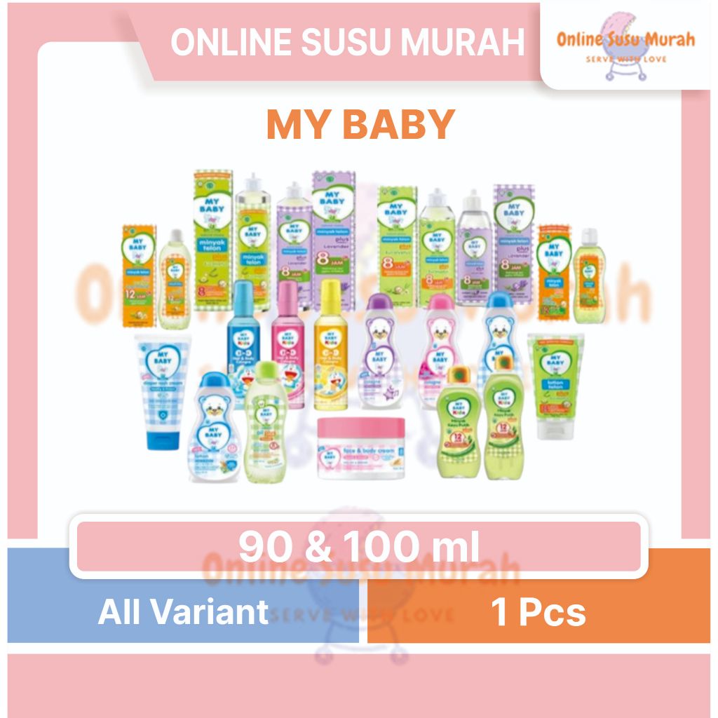 Jual MY BABY OIL 90ML/COLOGNE 100ML/FACE & BODY CREAM 50G/LOTION 100ML ...