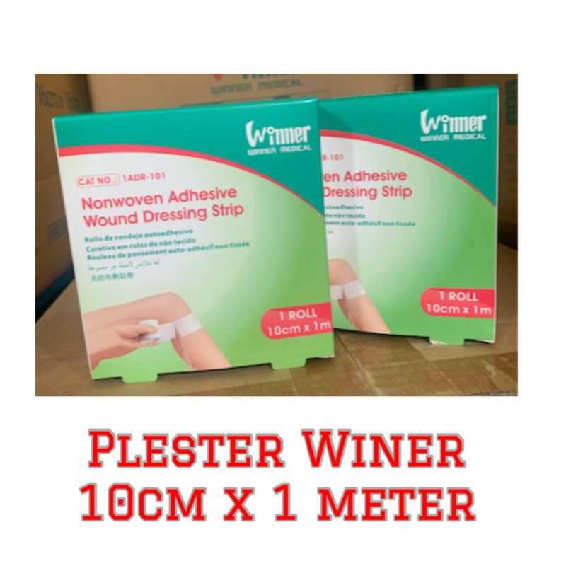 Jual PLESTER 10x1 box / Winner Nonwoven Adhesive Wound Dressing Strip ...