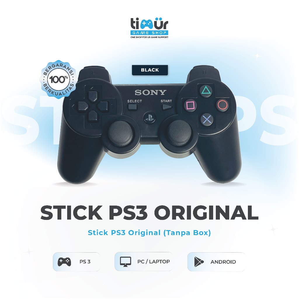 Jual Stik Stick PS3 Wireless Original Ori Pabrik Hitam Tanpa Dus ...