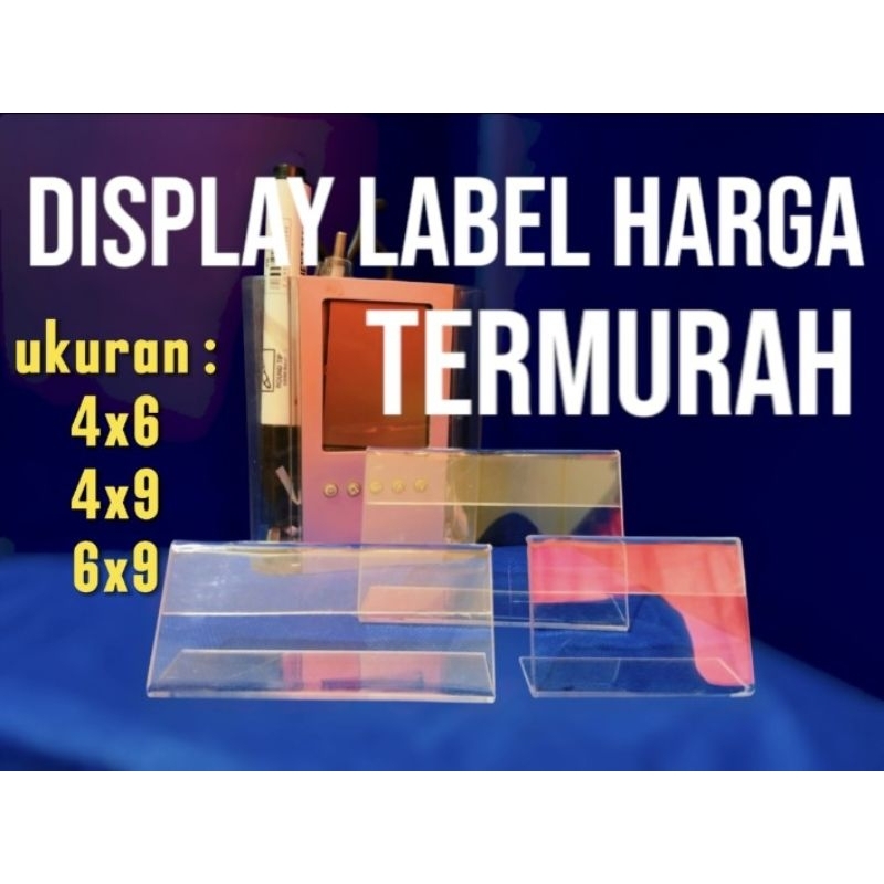 Jual Display Acrylic Price Tag Label Akrilik Nama Tent Card Label Harga ...