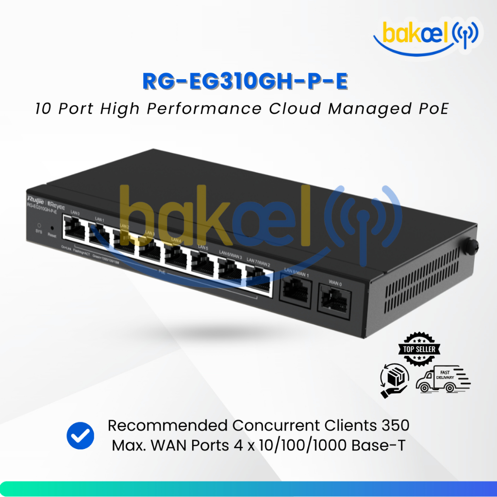 Jual Ruijie RG-EG310GH-P-E Reyee10-Port High Performance Cloud Managed PoE Router | Shopee Indonesia