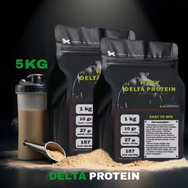 Jual WHEY PROTEIN DELTA PROTEIN 5KG BUBUK KEDELAI PROTEIN | Shopee ...