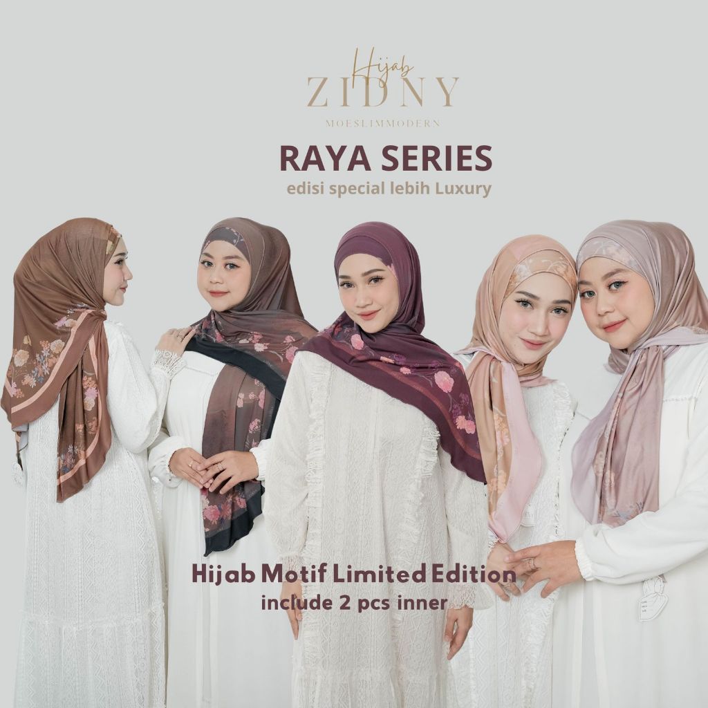 Jual HIJABZIDNY- Pasmina instan motif printing raya series limited ...