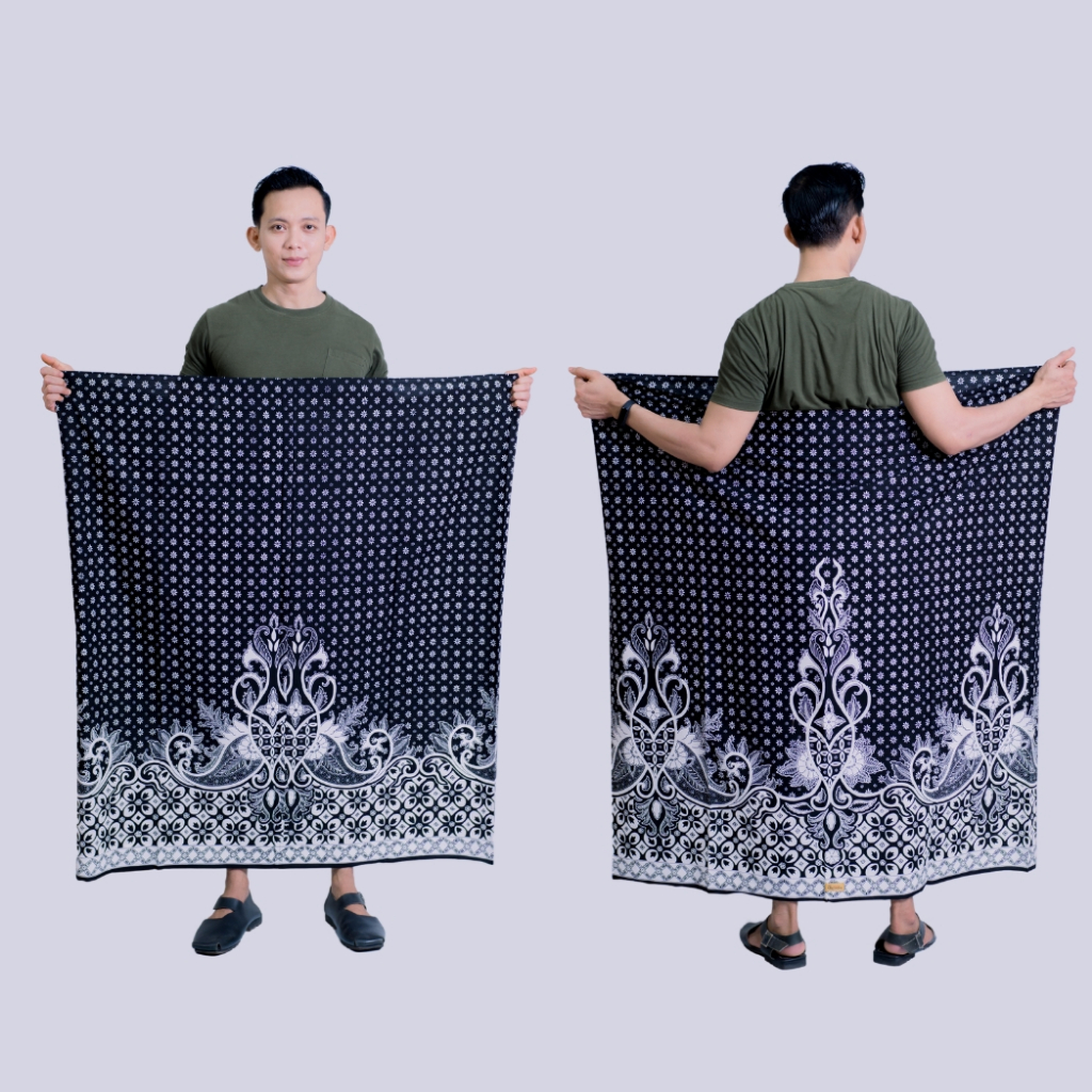 Jual Sarung Batik Handmade Original Hitam Putih - BT001 | Shopee Indonesia