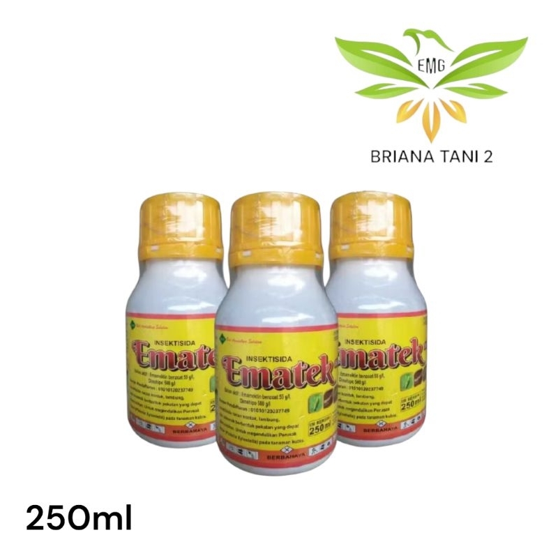 Jual Insektisida EMATEK 550/55EC 250 ml Bahan Aktif Emamektin Benzoat dan Dimehipo Obat Pembasmi ...