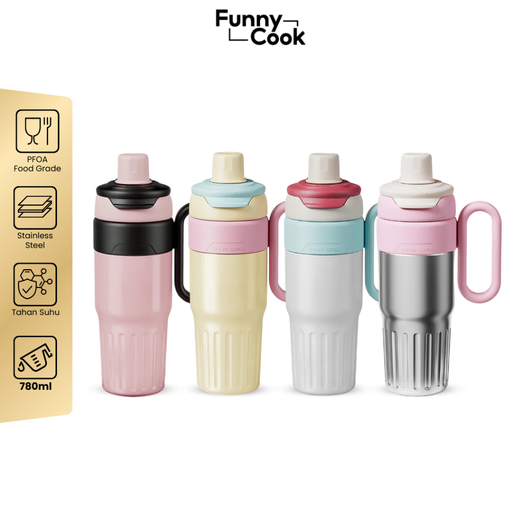 Jual FUNNYCOOK Tumbler Infused Water Stainless Steel 316 Botol Minum Anak Tahan Panas dan Dingin ...