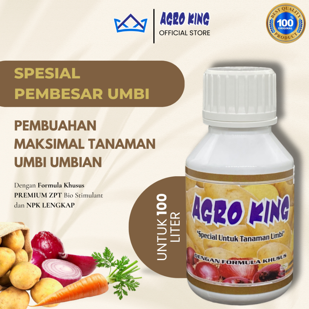 Jual AGRO KING - Spesial Pembesar Umbi - Pupuk Zpt Npk cair pertumbuhan pembuahan tanaman umbi ...