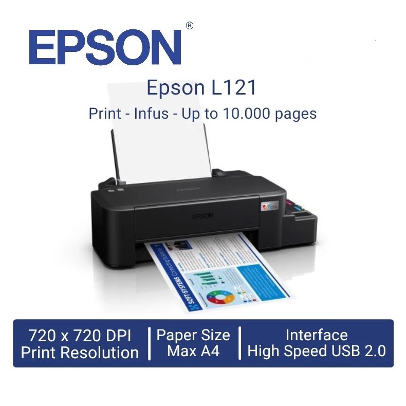 Jual Printer Epson L121 ORIGINAL Pengganti L120 Ink Tank A4 Inktank L121 GARANSI RESMI | Shopee ...