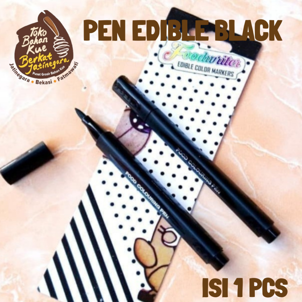 Jual PEN EDIBLE HITAM / PEN EDIBLE BLACK COLOR / ISI 1 PCS | Shopee ...