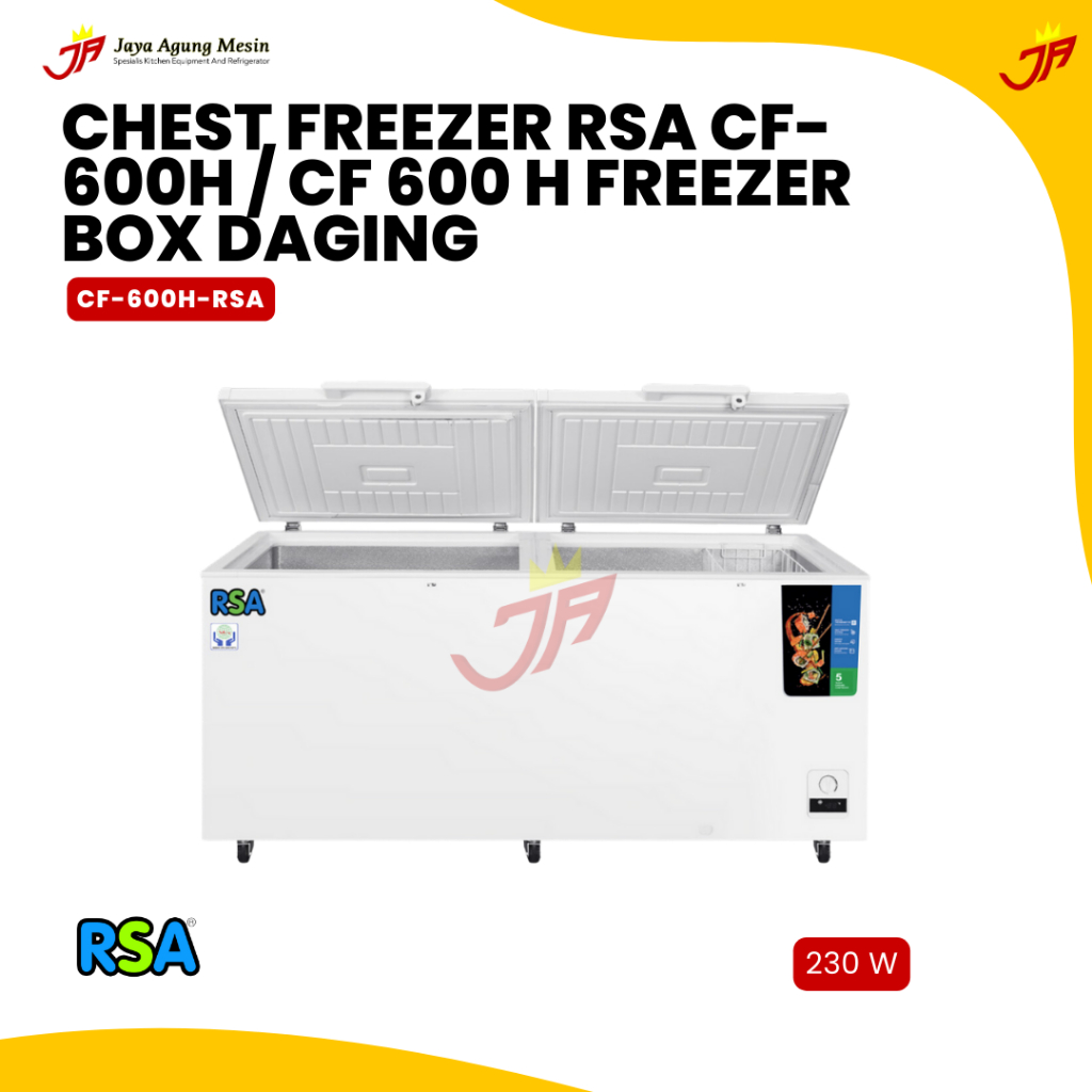 Jual RSA Chest Freezer CF-600H / CF 600 H Freezer Box Daging | Shopee ...