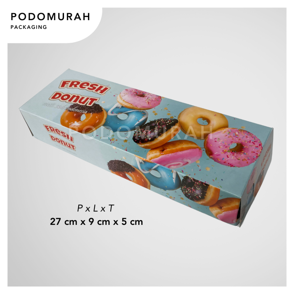 Jual Dus Donat / Box Donat isi 3 / Kardus Donat (Tidak Laminasi ...