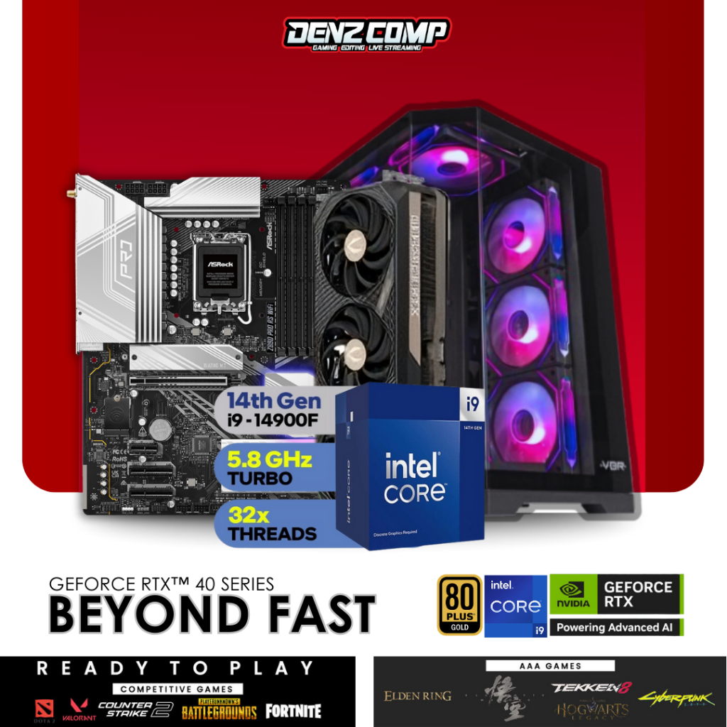 Jual PC Gaming Intel Core i9 14900F | RTX 5080 16GB | DDR5 32GB | NVMe ...