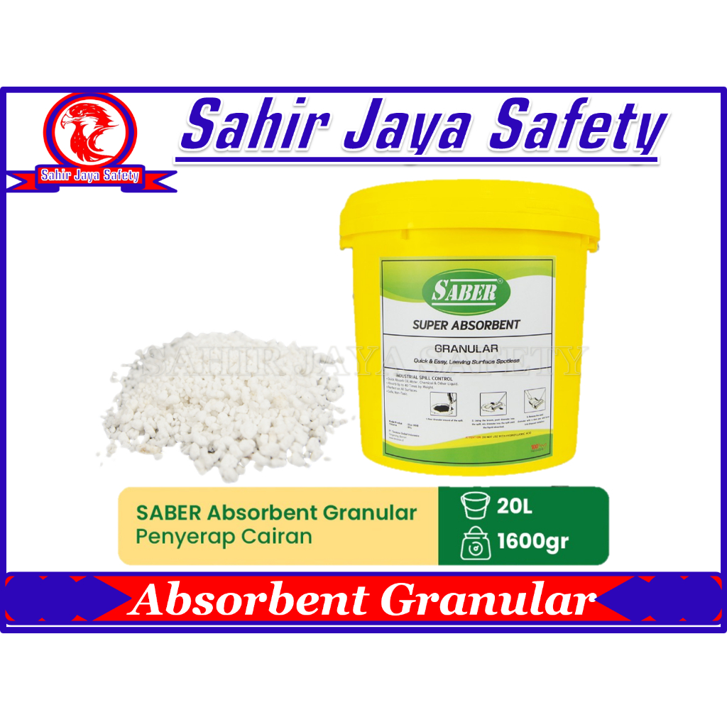 Jual Butiran Penyerap Tumpahan Cairan SABER ABSORBENT GRANULAR 20 Liter ...