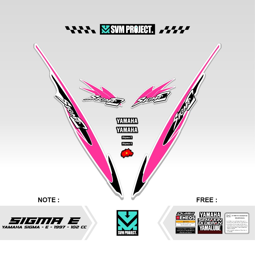 Jual STRIPING YAMAHA SIGMA E 100 MOTIF X32 STICKER SIGMA 2 TAK VARIASI ...