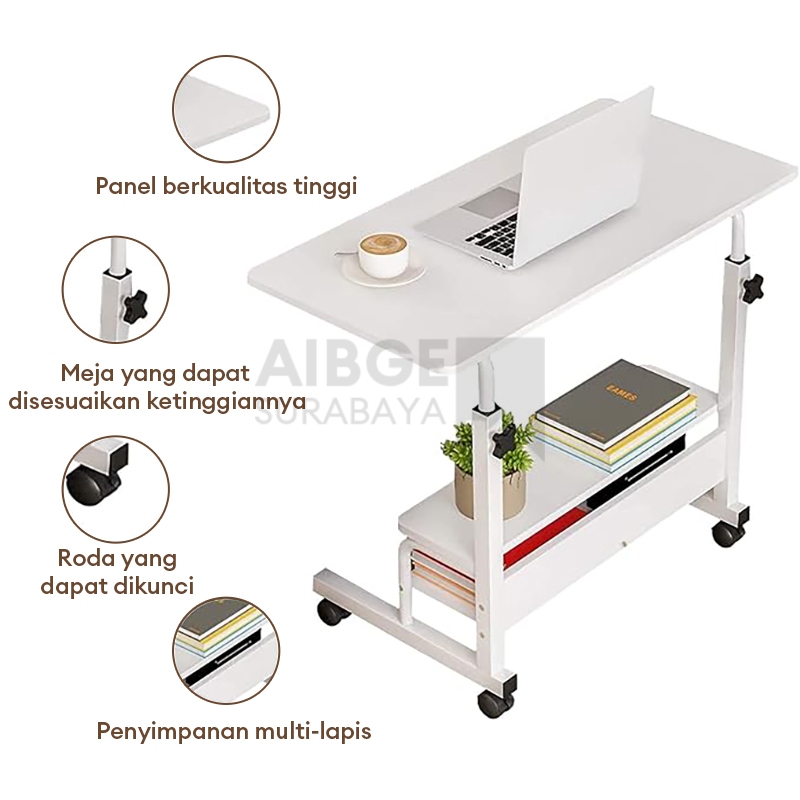 Jual Meja Laptop Lipat Adjustable Standing Desk Adjustable Bed Side ...