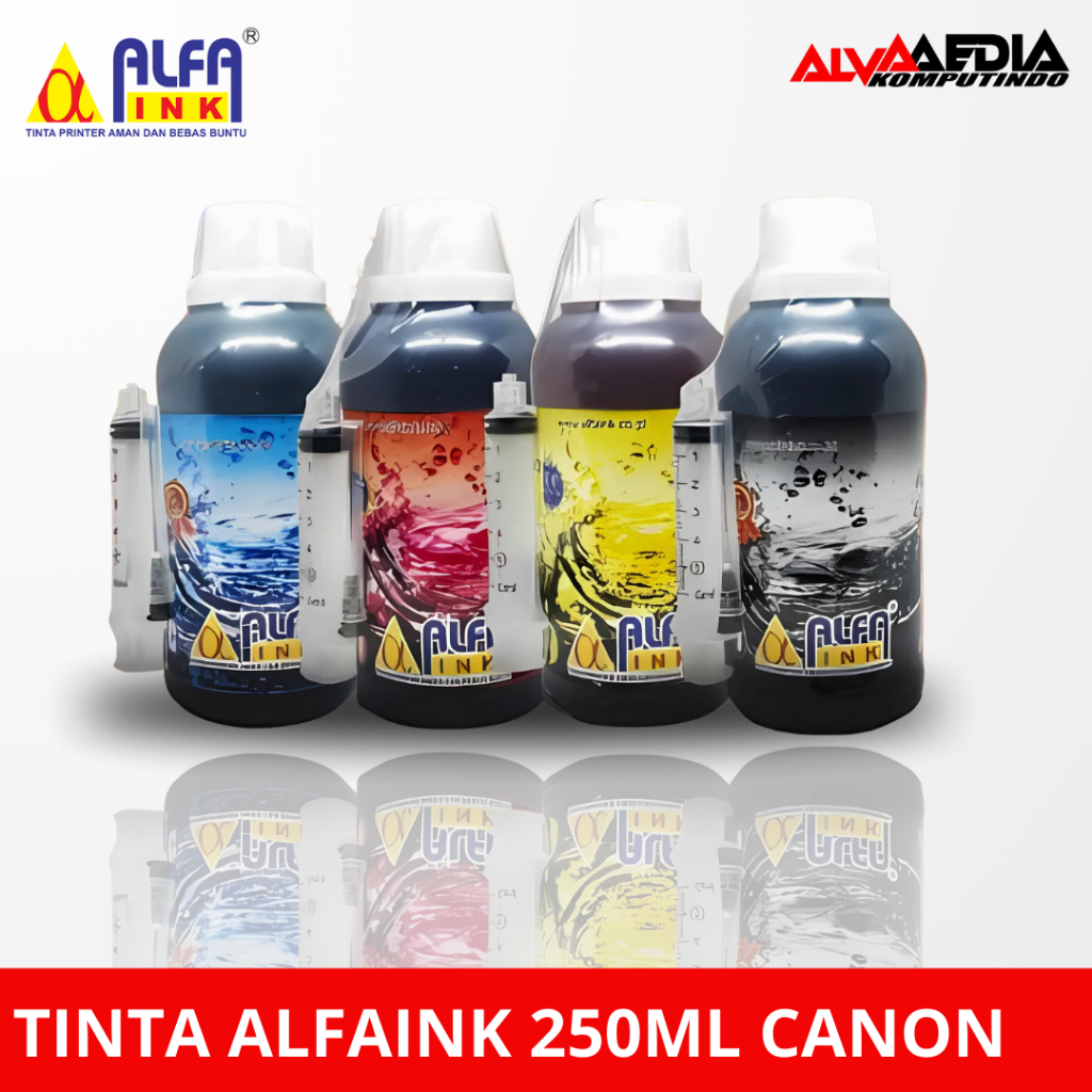 Jual Tinta 250Ml CANON Alfaink / Tinta Alfaink untuk Printer CANON ...