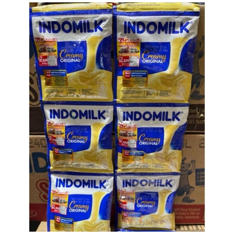 Jual INDOMILK CREAMY ORIGINAL 37GR SAK (ISI 6 SACHET) | Shopee Indonesia