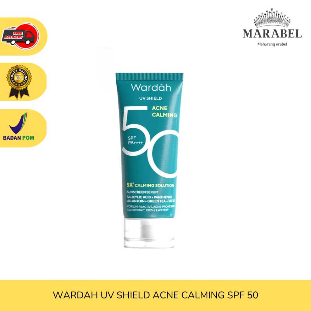Jual Wardah UV Shield Acne Calming Sunscreen SPF 50 PA++++ 25ml ...