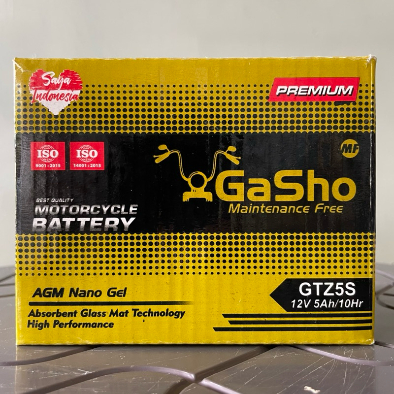 Jual Aki Motor GTZ5S MF GaSho untuk Motor Non Idling Stop | Shopee ...