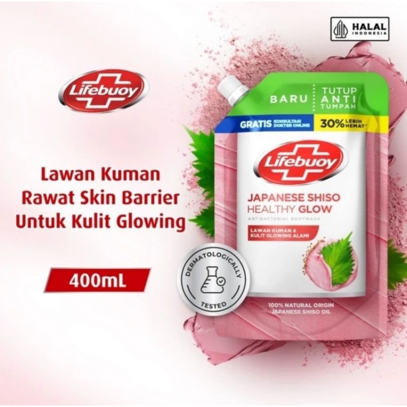 Jual Lifebuoy Sabun Mandi Cair Antiseptik Japanese Shiso&Glow 400ml ...