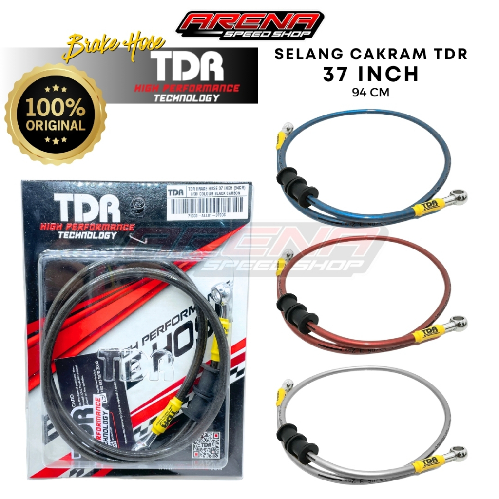 Jual TDR Racing Brake Hose - 37 Inch Black Carbon Universal / Selang ...