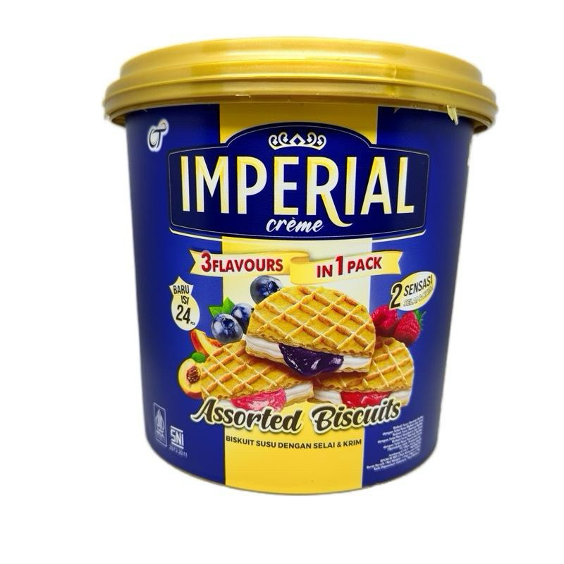 Jual WAFER WAFFLE IMPERIAL CREME JAR ISI 24PCS RASA RASPBERRY ...