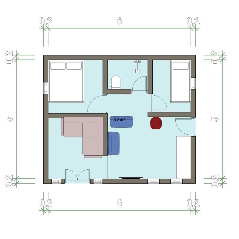Jual Jual Denah Rumah Minimalis ukuran 5x6 m murah | Shopee Indonesia