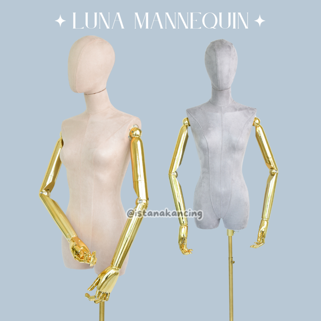 Jual Manekin Luna Wanita Gold Mewah | Mannequin Store Display | Manekin ...