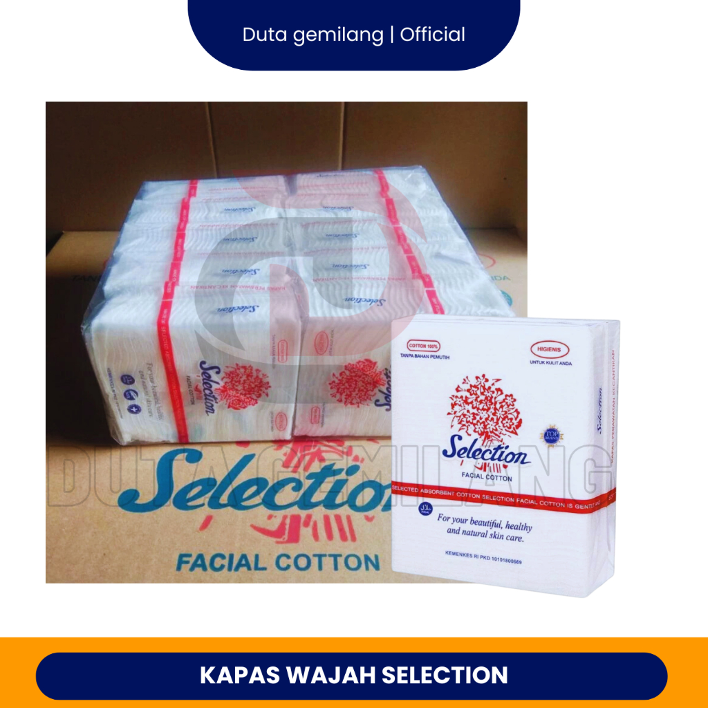 Jual (Isi 6 Pax) Kapas Wajah 35gr - Kapas Selection - Facial Cotton ...