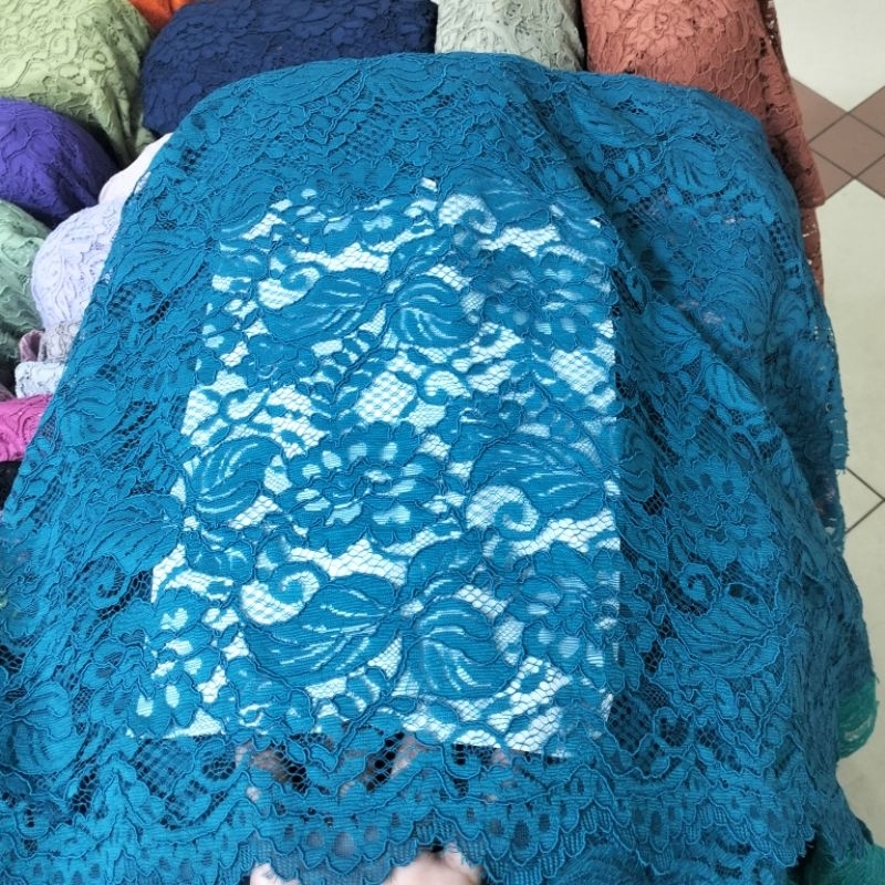 Jual bahan kain brokat katun Stretch Fatmawati premium/brokat katun ...