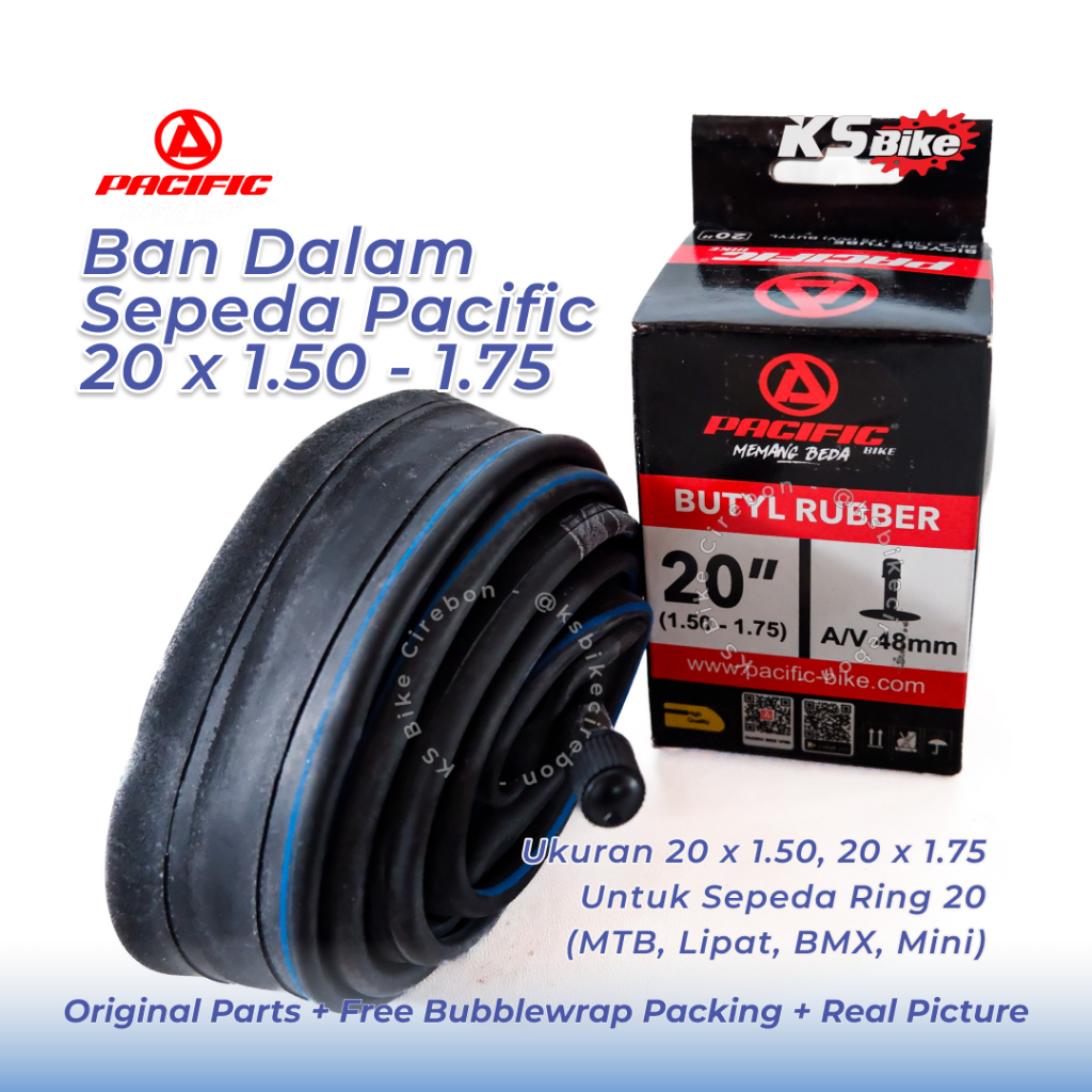Jual Ban Dalam Pacific 20 x 1.50 1.75 Cop Pentil AV 48mm Velg Tinggi Ban Dalam Sepeda Gunung MTB ...