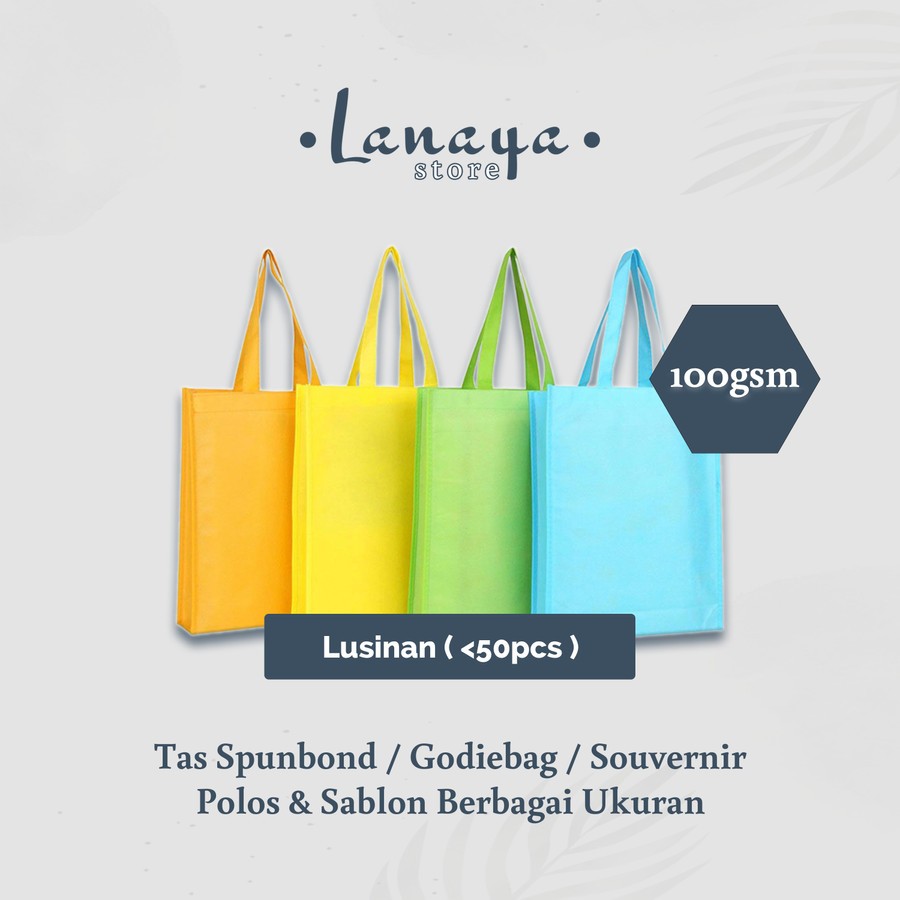 Jual SATUAN/LUSINAN I Tas Spunbond 100gsm I Goodie Bag I Souvenir | Berbagai Ukuran I Custom ...