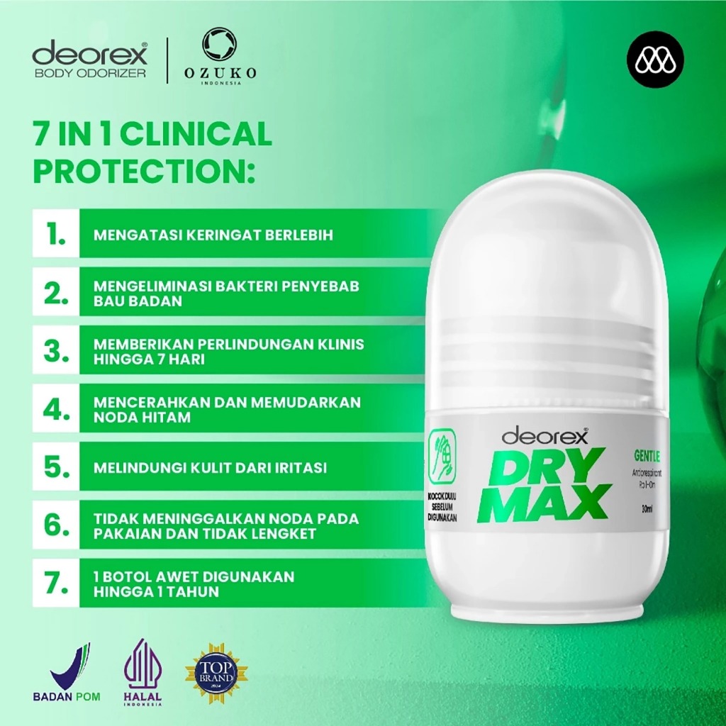 Jual Ozuko DryMax Gentle - Clinical AntiPerspirant Deodorant Roll on ...