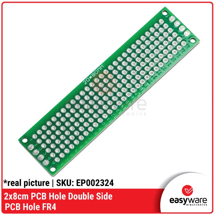 Jual PCB DOUBLE SIDE 2x8cm PCB MATRIX 2x8 PCB LUBANG 2x8 PCB FR4 ...
